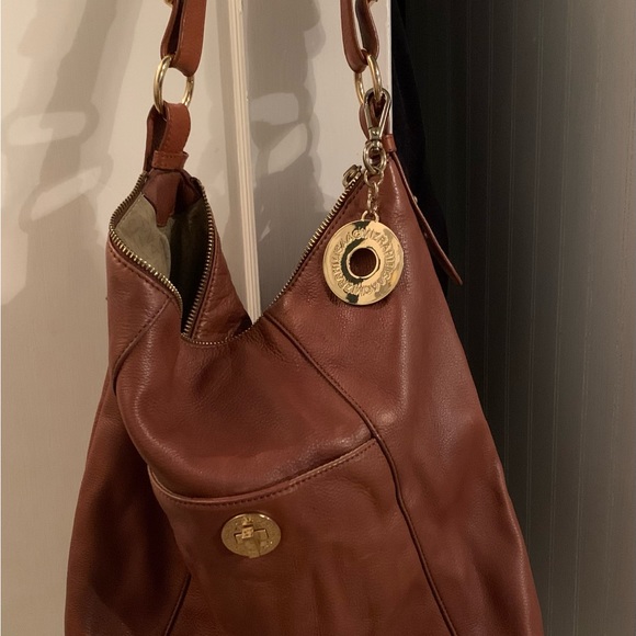 Isaac Mizrahi | Bags | Isaac Mizrahi Brown Leather Hobo Shoulder Purse ...